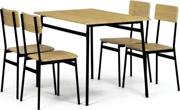 Jídelní stůl se čtyřmi židlemi AUT-O2155 OAK