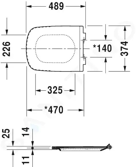 DURAVIT - DuraStyle WC sedátko, bílá (0060510000)