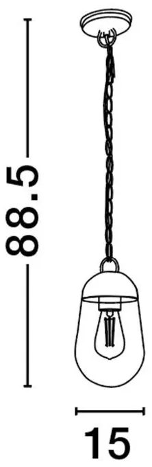 Nova Luce Venkovní závěsné svítidlo OMIKA, E27 1x12W IP54