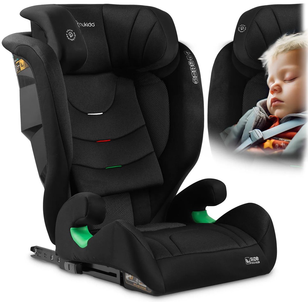 Nukido Louis Soft autosedačka černá 15-36 kg ISOFIX