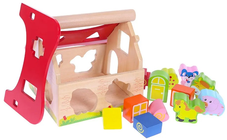 Dřevěný domek farma se zvířátky Eco Toys