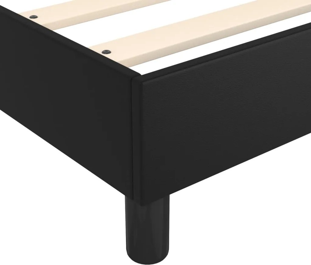 Rám postele s boxspringem černá 100 x 200 cm umělá kůže 3120682