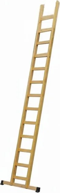 Dřevěný jednostranný opěrný žebřík Sadař, 4 m