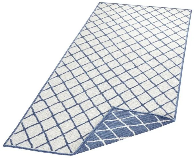 NORTHRUGS - Hanse Home koberce Kusový koberec Twin-Wendeteppiche 103119 blau creme – na ven i na doma - 120x170 cm