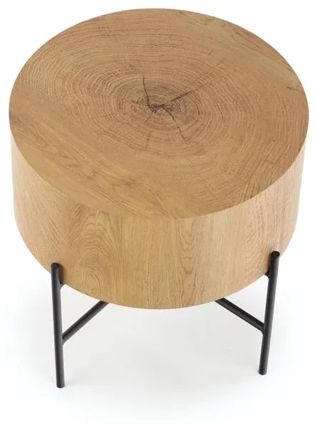 HALMAR BROOKLYN S konferenční stolek přírodní dub/černý (1073)