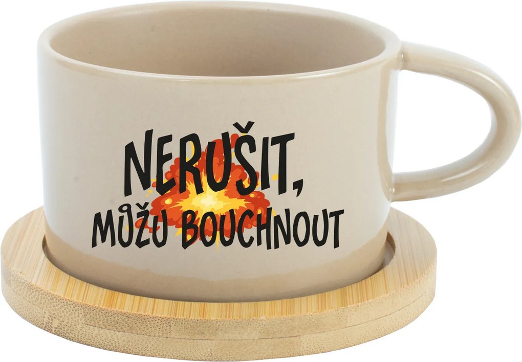 NERUŠIT, MŮŽU BOUCHNOUT. - krémový hrníček makronka 200 ml