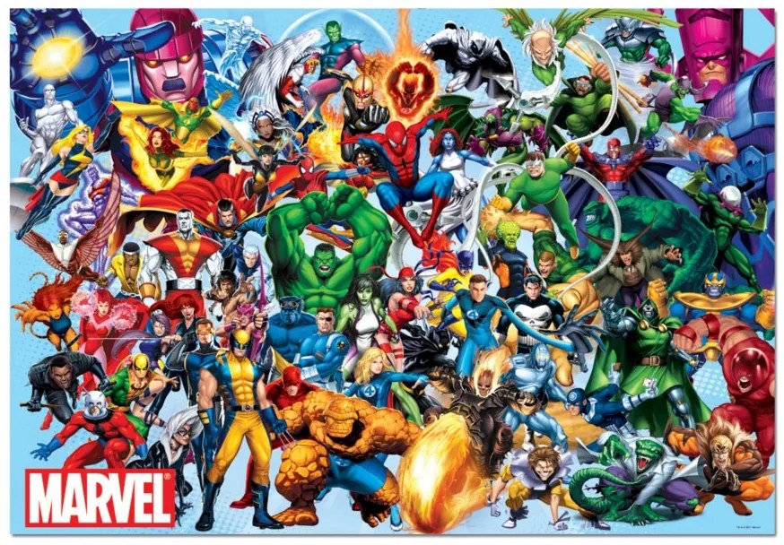 Puzzle educa puzzle hrdinové marvel 1000 dílků
