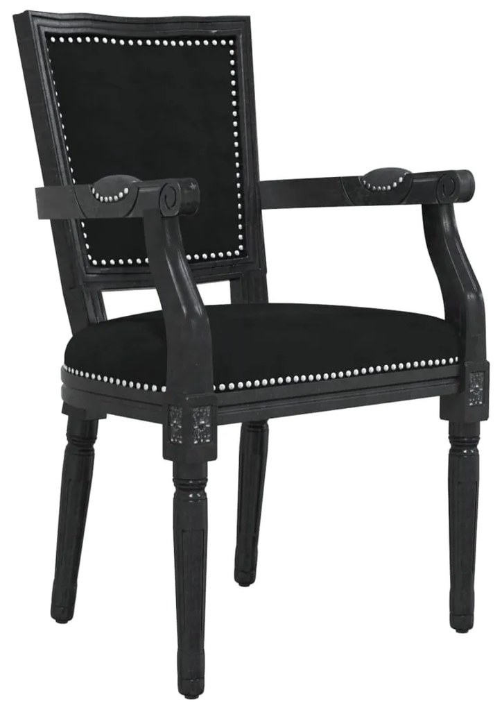 344500 vidaXL Jídelní židle černá samet
