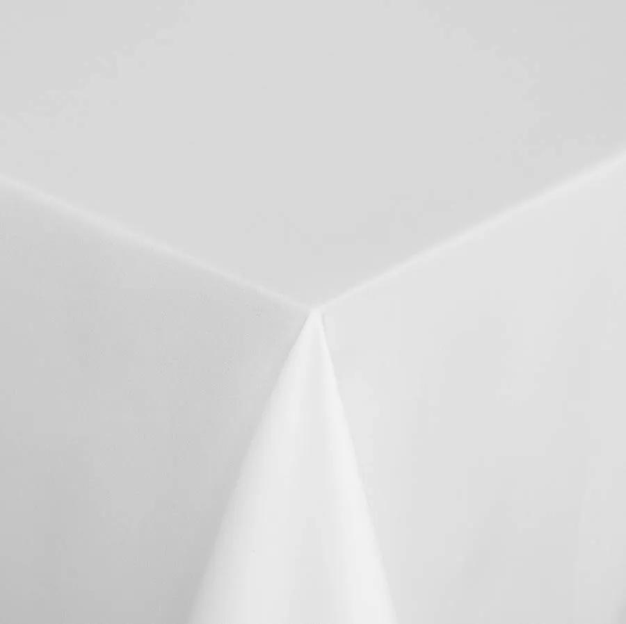 Ubrus Veba GARBO bavlněný satén bílá s nešpinivou úpravou Velikost: 140x120 cm - ovál