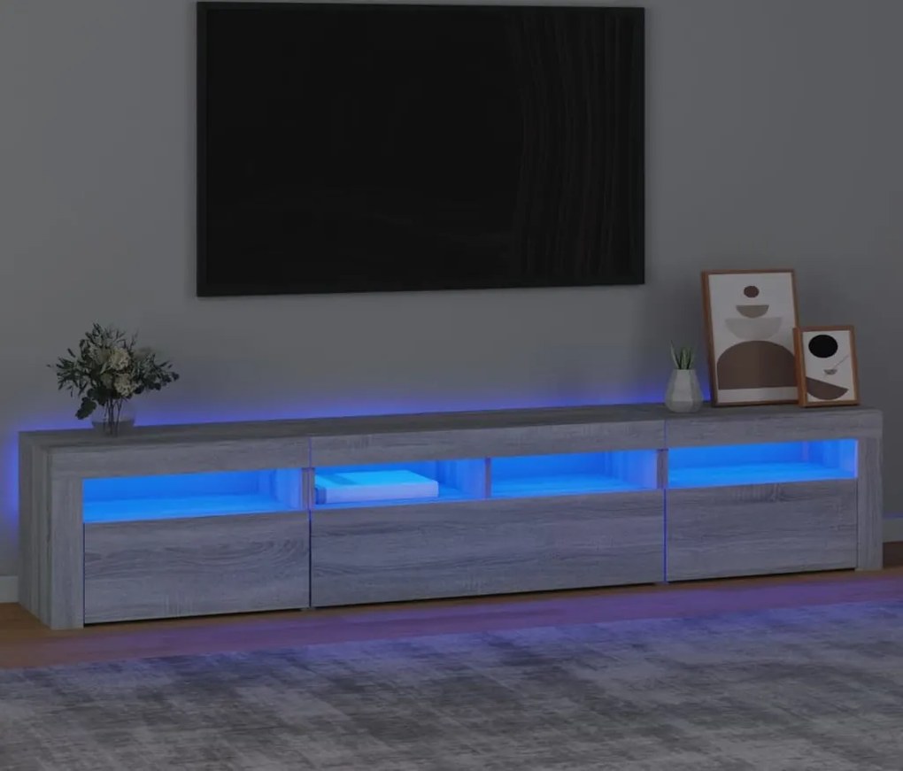 vidaXL TV skříňka s LED osvětlením 210 x 35 x 40 cm [3152735] Barva: Černá