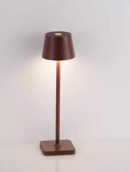 Venkovní stolní lampa Deck hnědá
