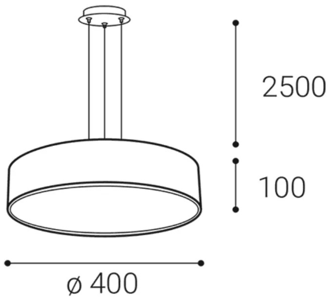 Mono, závěsné led svítidlo Led2 Barva: Bílá, Ø - Průměr: 100cm, Varianta svítidla:: 3000/4000k Dali TW