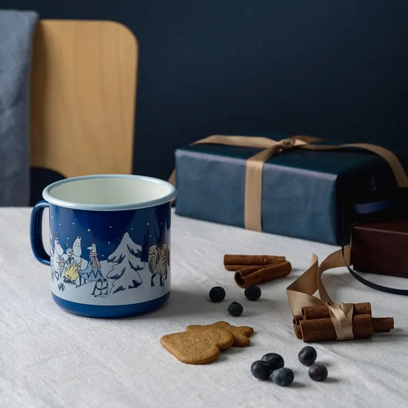 Hrnek Moomin Starry Night 0,8l, smalt / modrý