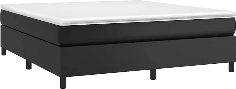 Rám postele s boxspringem černá 180 x 200 cm umělá kůže 3121059