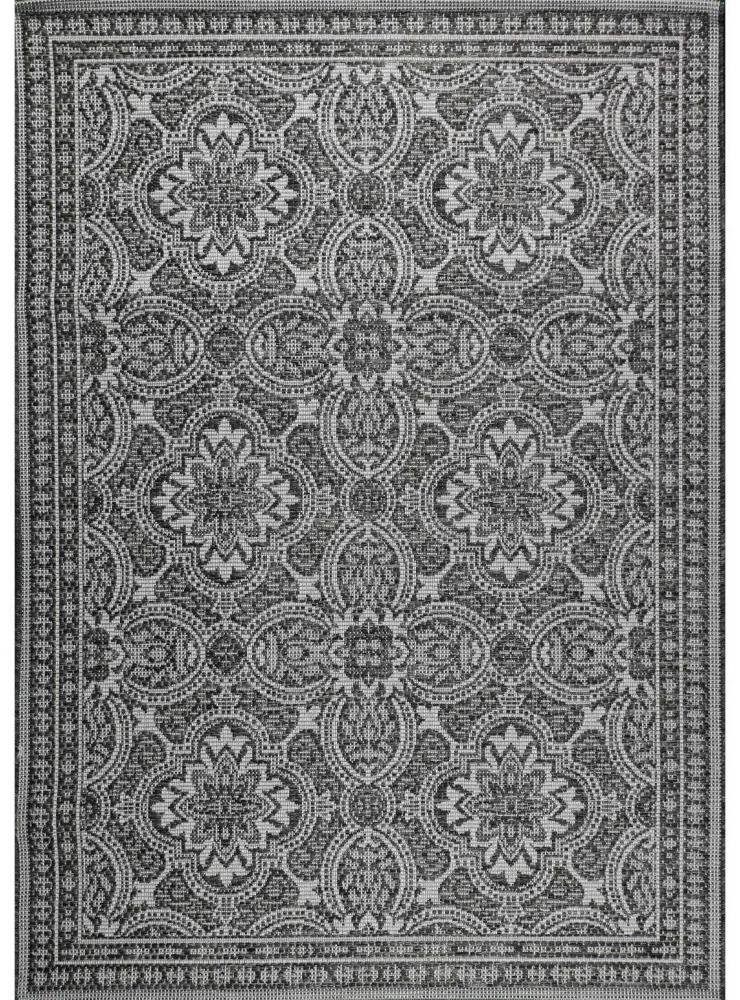 Kusový koberec Flat 21193 tmavě šedý