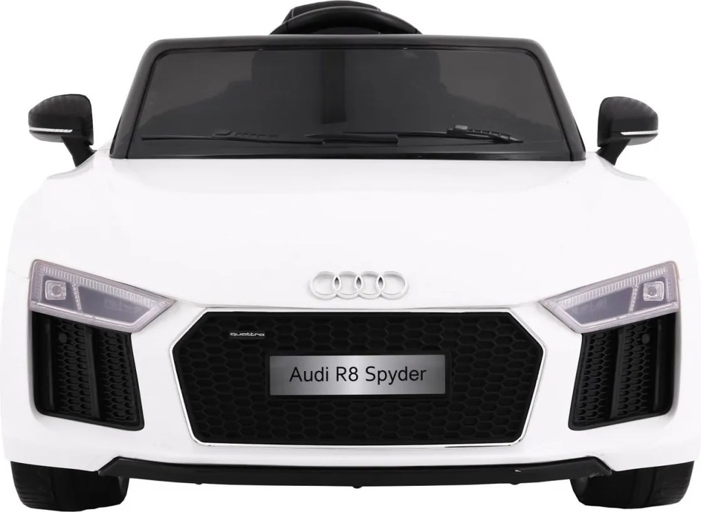Ramiz Elektrické autíčko Audi R8 Spyder pro děti bílé + dálkové ovládání