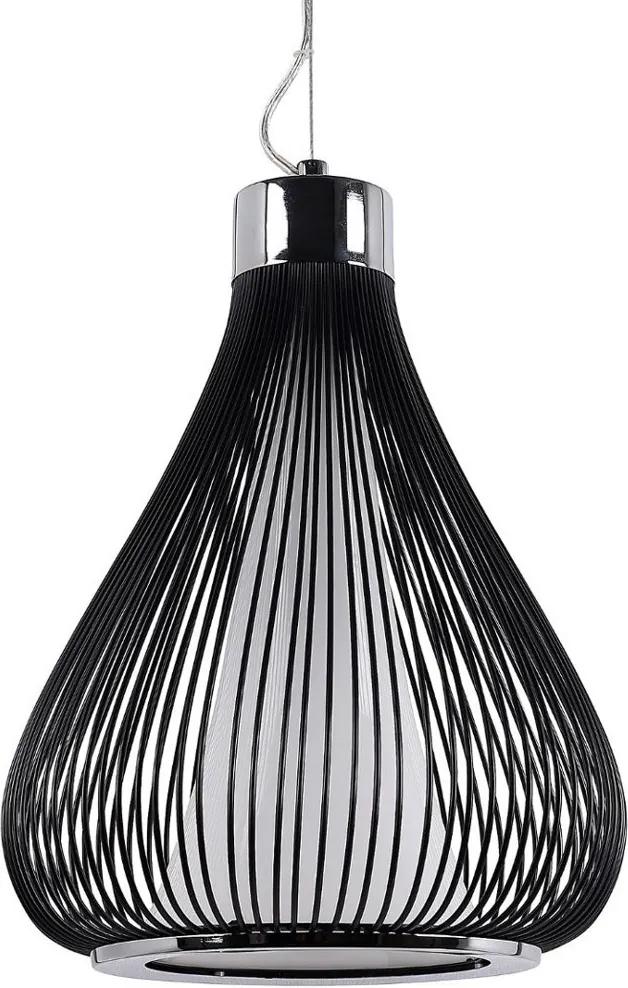 Stropní svítidlo, kovová lampa - barva černá, Ø 34 cm x 45 cm