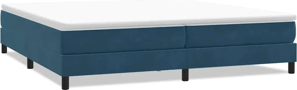 Postel Box Spring bez matrace tmavě modrá 200x220 cm samet 3315895