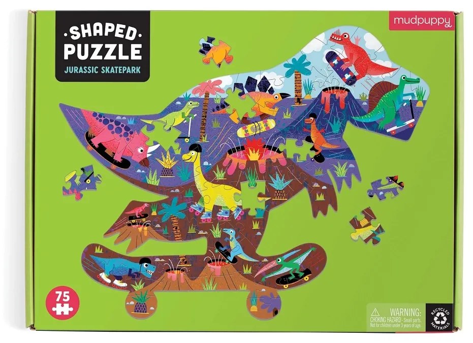 Mudpuppy Puzzle Jurský skatepark 75 dílů