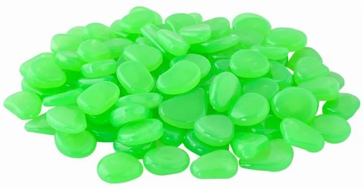 ISO Svítící dekorativní kameny zelená 100 ks