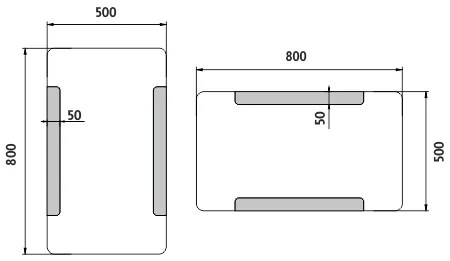 Nimco LED zrcadlo 500x800 - ZP 18001