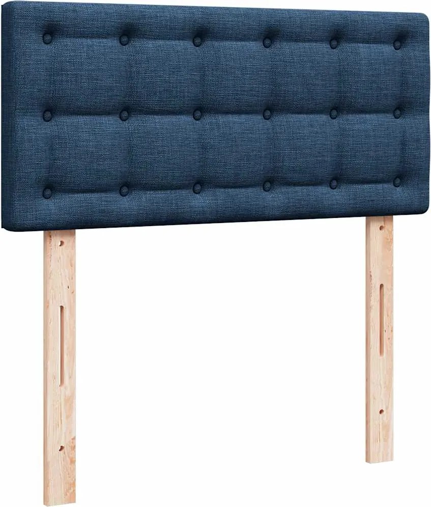 Box spring postel s matrací modrá 80x200 cm textil 3287303