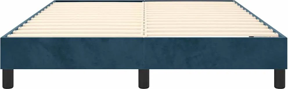 Rám postele s boxspringem tmavě modrý 140x200 cm samet 3120776