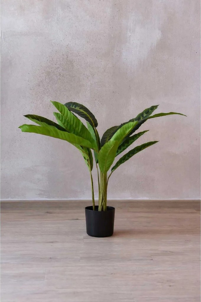 Umělá strelicie v květináči NICOLA, plast, výška 85 cm, zelená