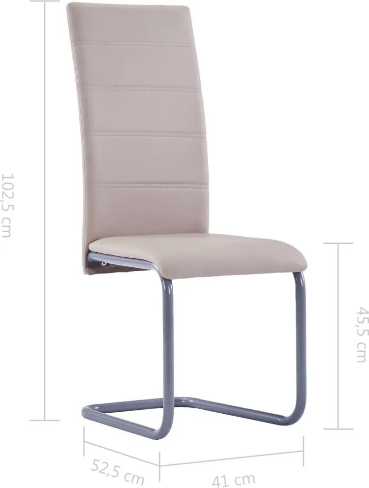 vidaXL Konzolové jídelní židle 4 ks umělá kůže [281694] Barva: cappuccino