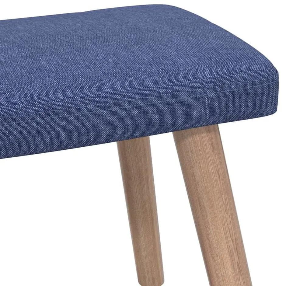 Petromila Relaxační židle se stoličkou modrá textil