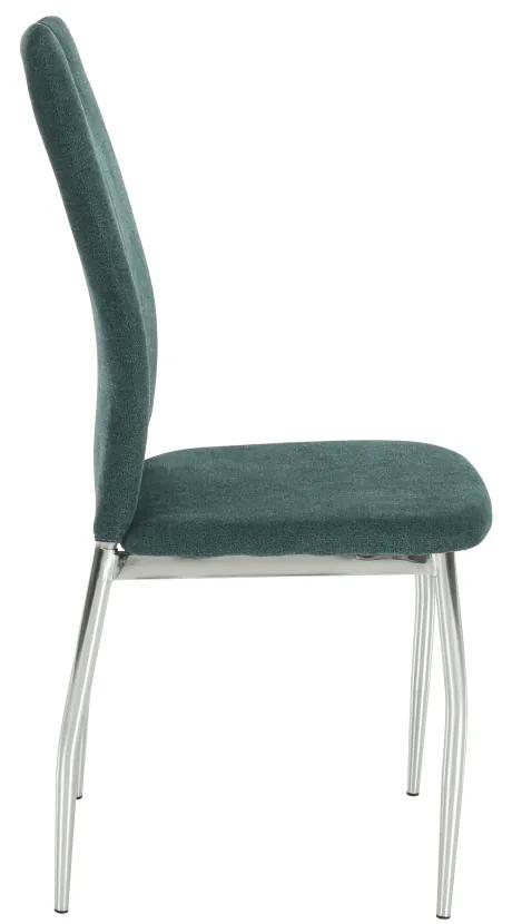 Kondela Jídelní židle, azurová látka / chrom, OLIVA NEW