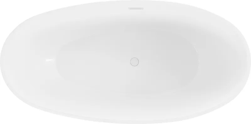 Mexen Bilbao, volně stojící vana 180 x 90 cm, bílá-černá, bílý přepad, 51311809075-20