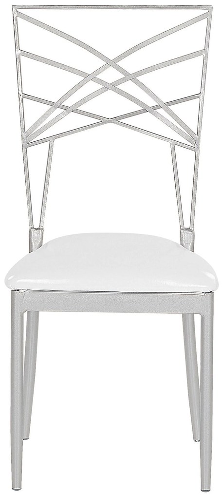 Sada 2 jídelních židlí stříbrná GIRARD Beliani