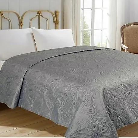 Jahu přehoz na postel jednobarevný na dvoulůžko 220x240 cm uni šedý