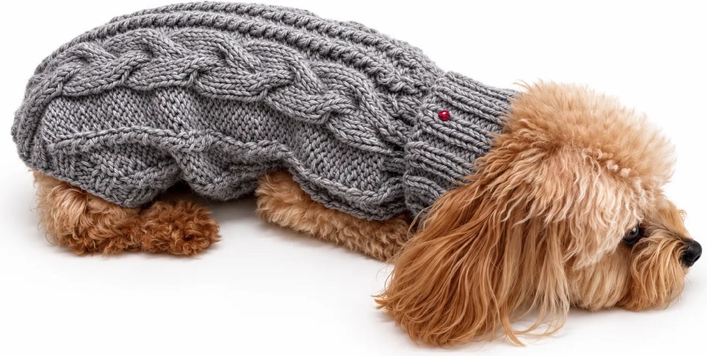 Pet Amour Amour svetr pro fenky a kočky grey Velikost: 27