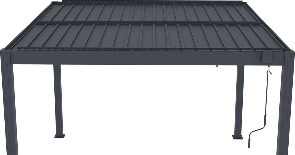 Bioklimatická pergola G21 Austin 3x3 m, antracitová hliníková