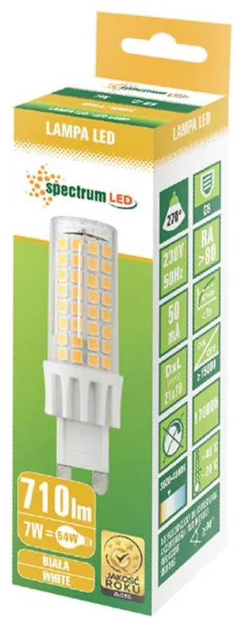 LED žárovka G9 7W PREMIUM neutrální bílá