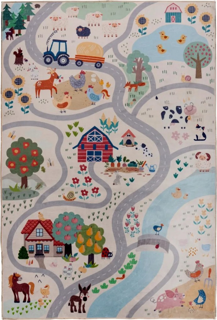 115 x160 Dětský kusový koberec Magic Kids ML 108 Farm