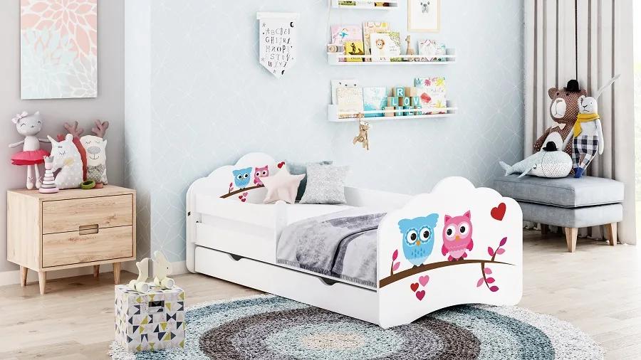 Dětská postel Tobík - sovičky (Vybírat můžete z mnoha motivů a barev.)