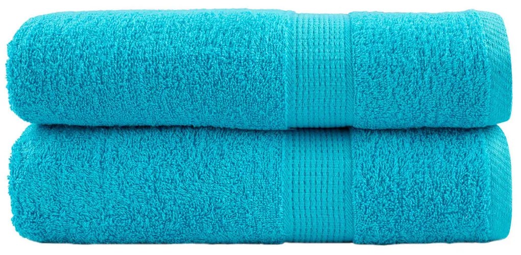 Premium ručníky SOLUND 2 ks tyrkysové 70 x 140 cm 600 g/m² 137452