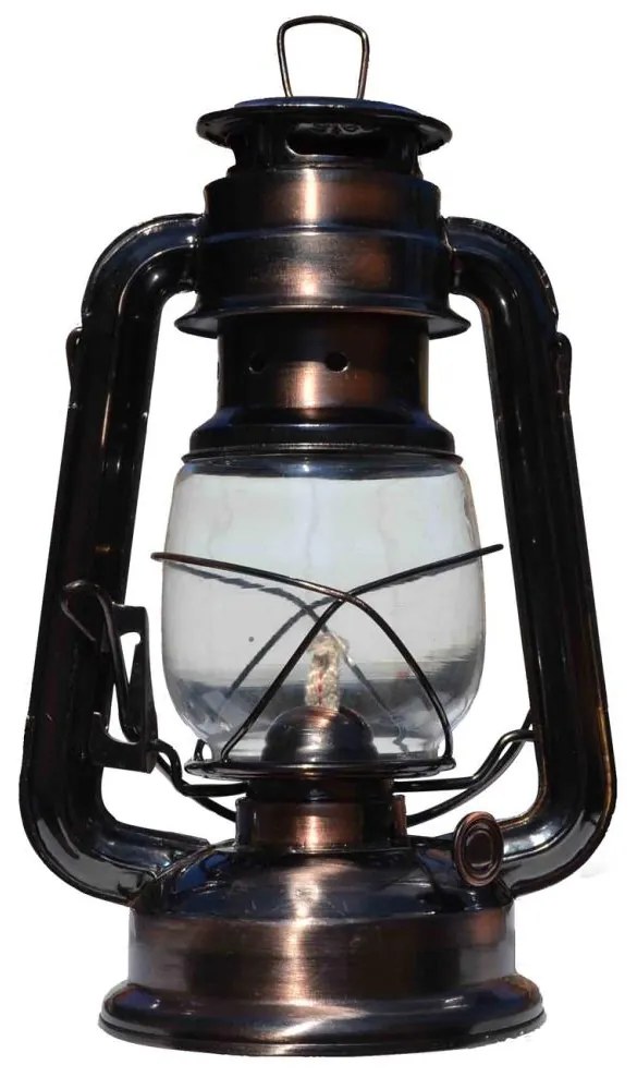 Rosler Petrolejová lampa 24 cm měď GG005