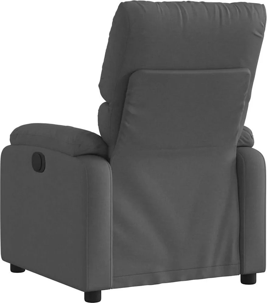 Elektrické polohovací křeslo tmavě šedé textil 3204801