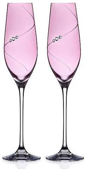 Diamante Silhouette Pink sklenice na sekt 210 ml, 2 ks