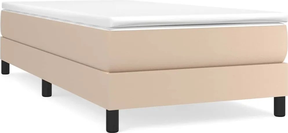 Box spring postel s matrací cappuccino 100x200 cm umělá kůže 3144248
