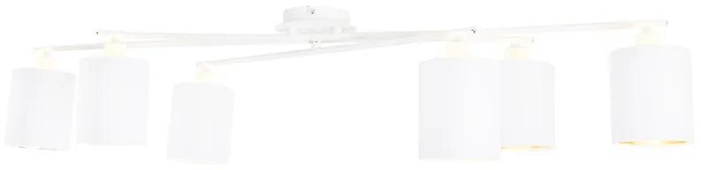 Moderní stropní svítidlo bílé 6 světel - Lofty