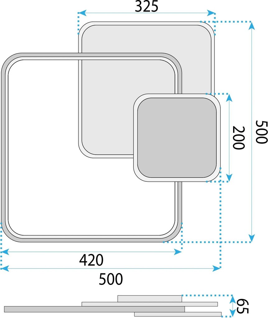 Toolight Stropní LED osvětlení APP1712-C černé