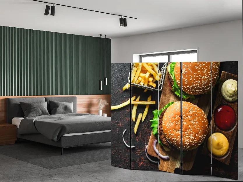 Paraván americké burgery Rozměr: 225 x 180 cm