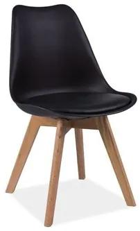 Jídelní židle KRIS dub/černá