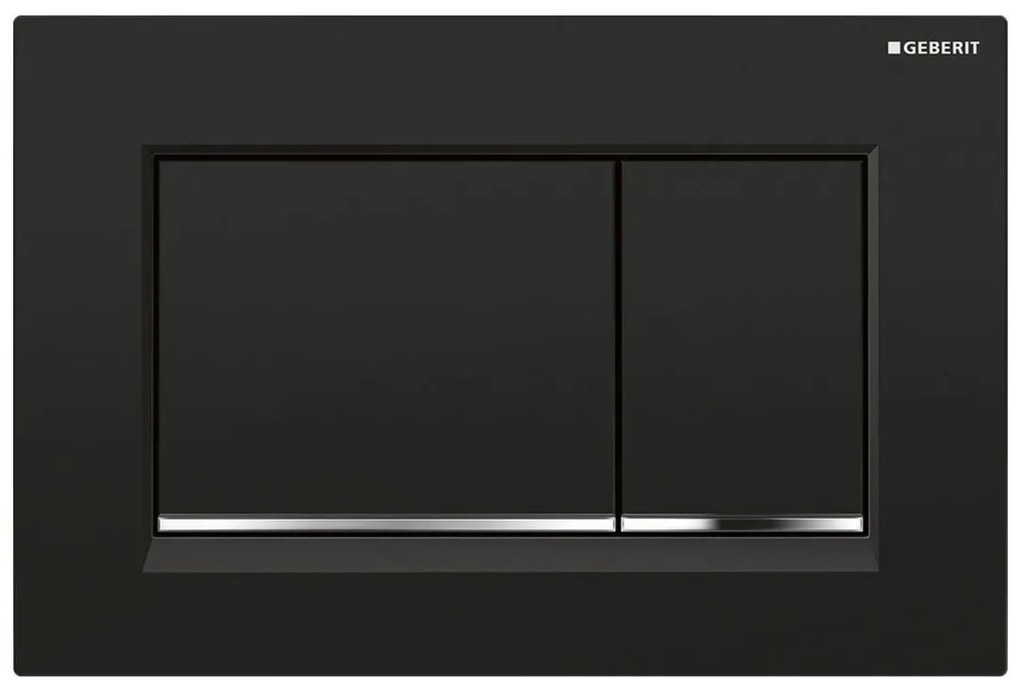 Geberit Sigma30 - Ovládací tlačítko Sigma30, černá/chrom lesklý, 115.883.KM.1