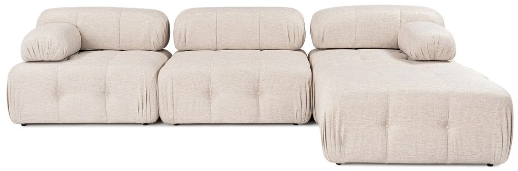 Hanah Home Čtyřmístná pohovka s pufem DOBLO světle hnědá 315 cm
